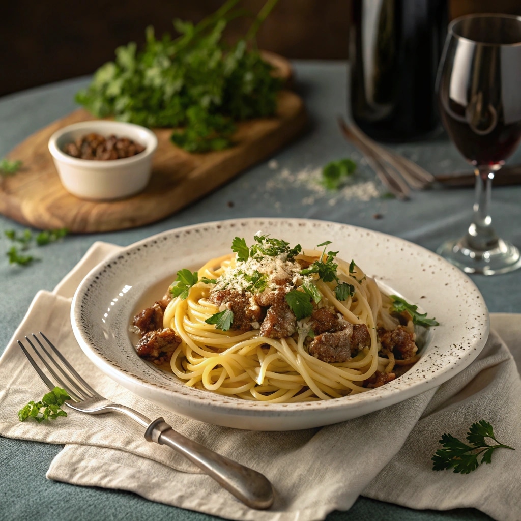 Creamy Beef and Garlic butter Pasta – Easy Comfort in 5 Steps